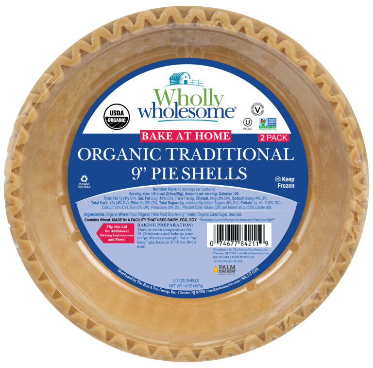 Traditional Organic 9" Pie Shells (2 Pack) - Wholly Wholesome
